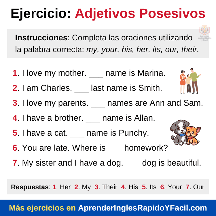 Hojas De Trabajo De Sustantivos Posesivos, Sexto Grado