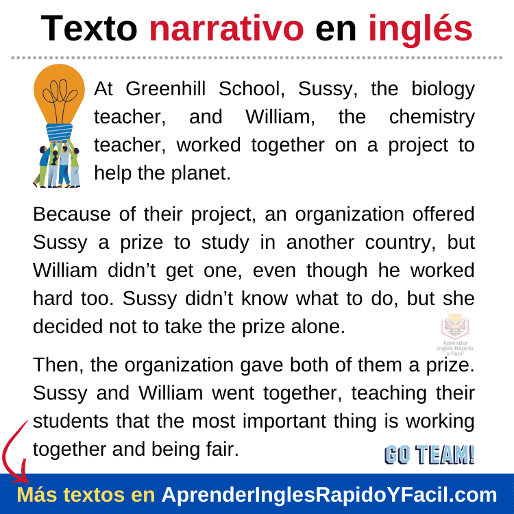 Texto narrativo en inglés | Cómo escribirlo y ejemplo